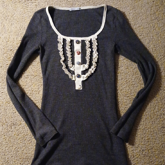 Monteau | Tops | Y2k V8ntage Monteau Tuxedo Waffle Knit | Poshmark